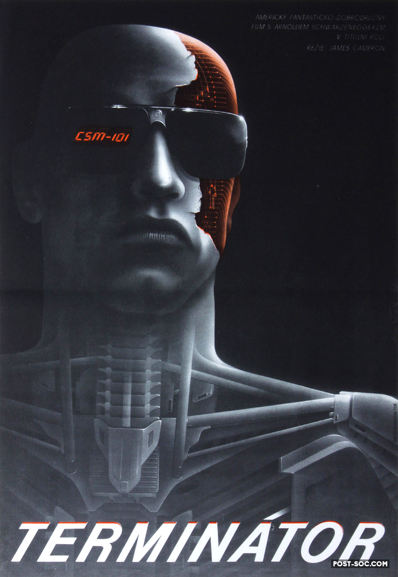 POST-SOC - The Terminator - Original Czech Movie Poster
