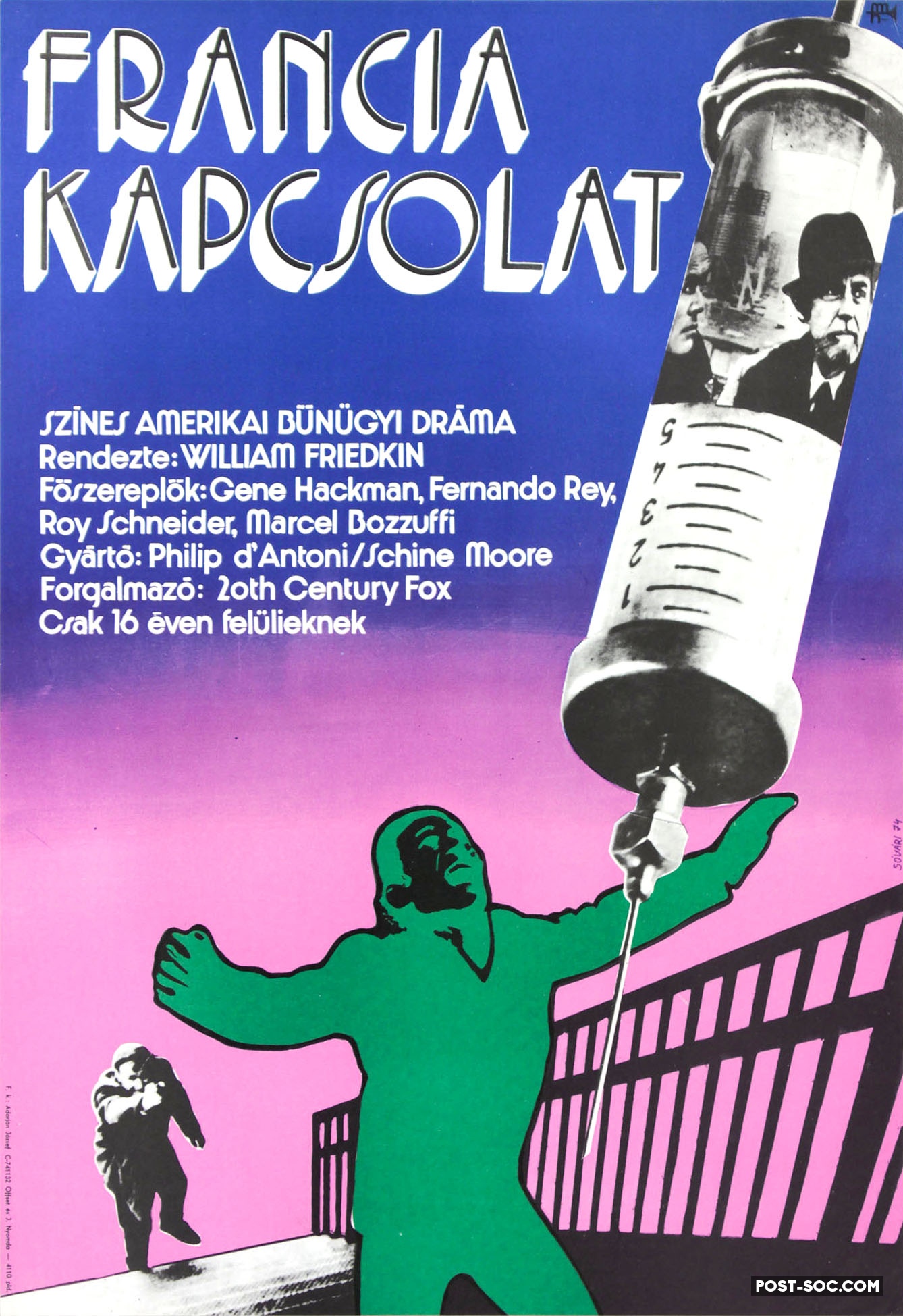 POST-SOC - The French Connection - Original Hungarian Movie Poster